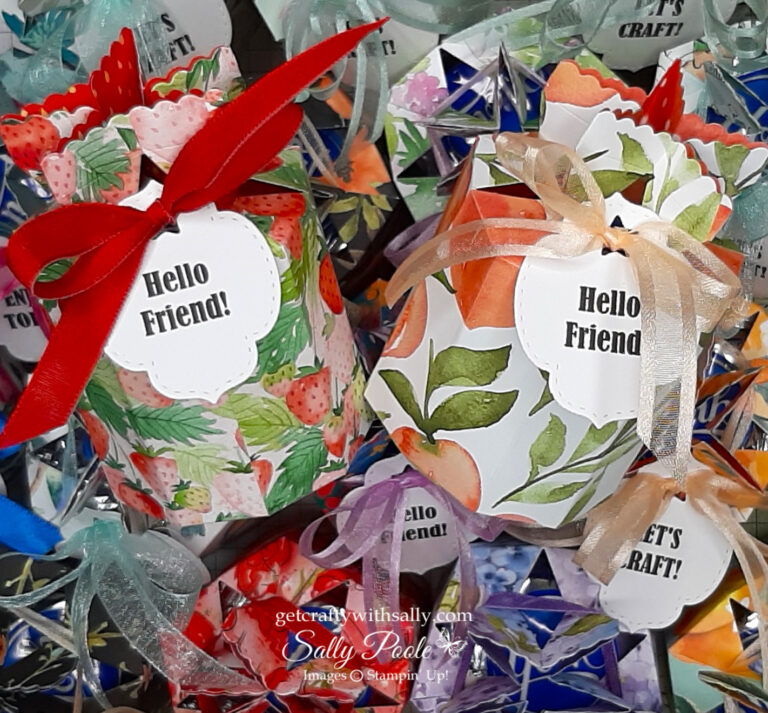 Stampin' Up! CRACKER & TREAT BOX Dies Fun! - Get Crafty With Sally